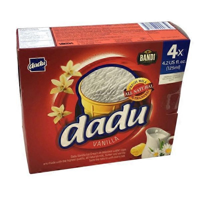 Dadu Vanilla Ice Cream in wafer cups (4.2 fl oz) - Instacart