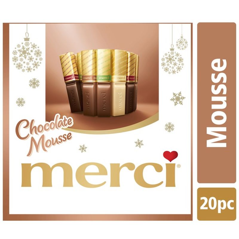 Merci Finest Christmas Chocolate Mousse Candy Gift Box (7.36 oz ...