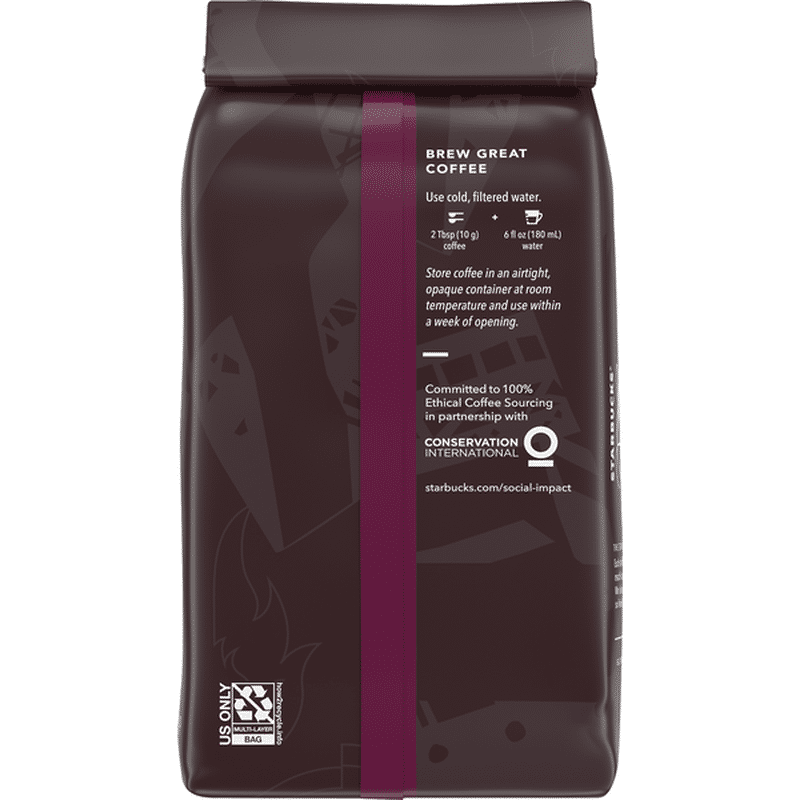 Starbucks French Roast Dark Roast Ground Coffee (12 oz) - Instacart