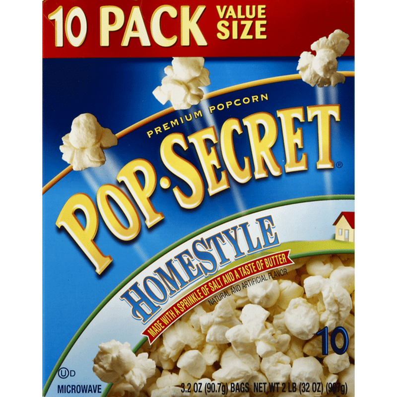 Pop Secret Microwave Popcorn, Premium, Homestyle, Value Size (32 oz ...