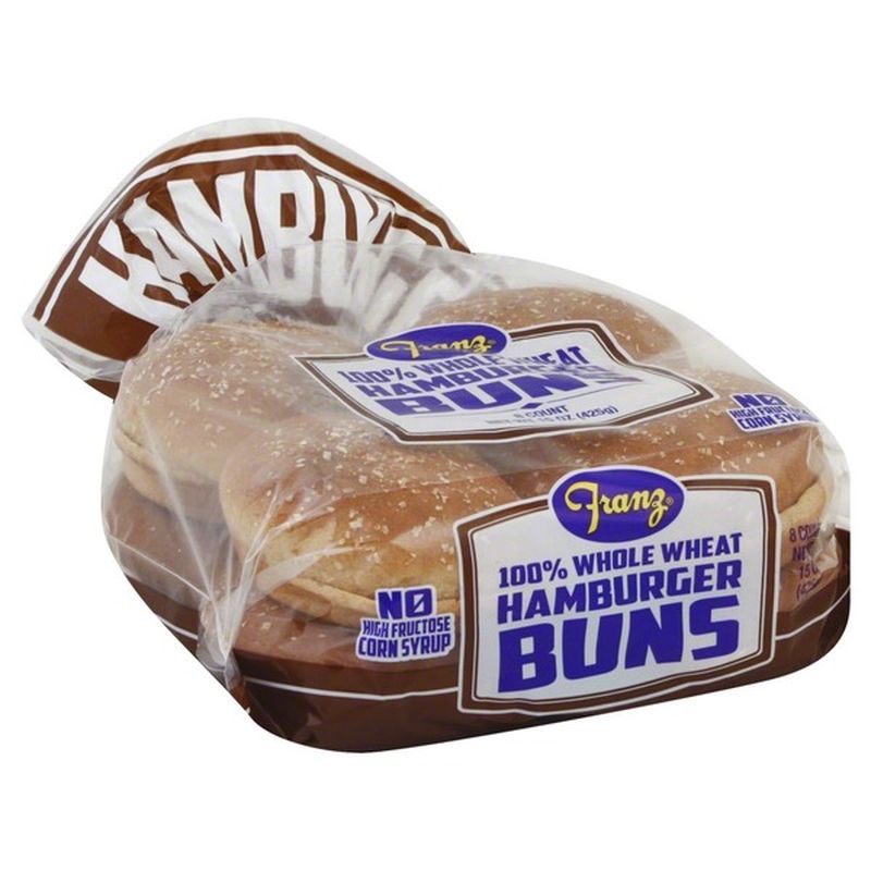 Franz Hamburger Buns, 100% Whole Wheat (8 each) - Instacart