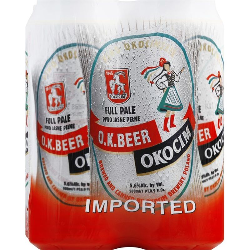 Okocim Beer, Imported, Full Pale (16.9 fl oz) - Instacart
