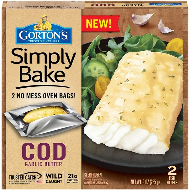 Gorton's Simply Bake Garlic Butter Cod Fillets (9 oz) - Instacart