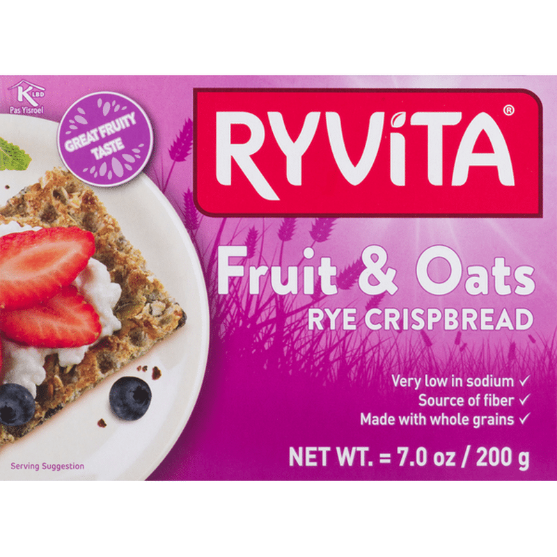 Ryvita Rye Crispbread, Fruit & Oats (7 oz) - Instacart