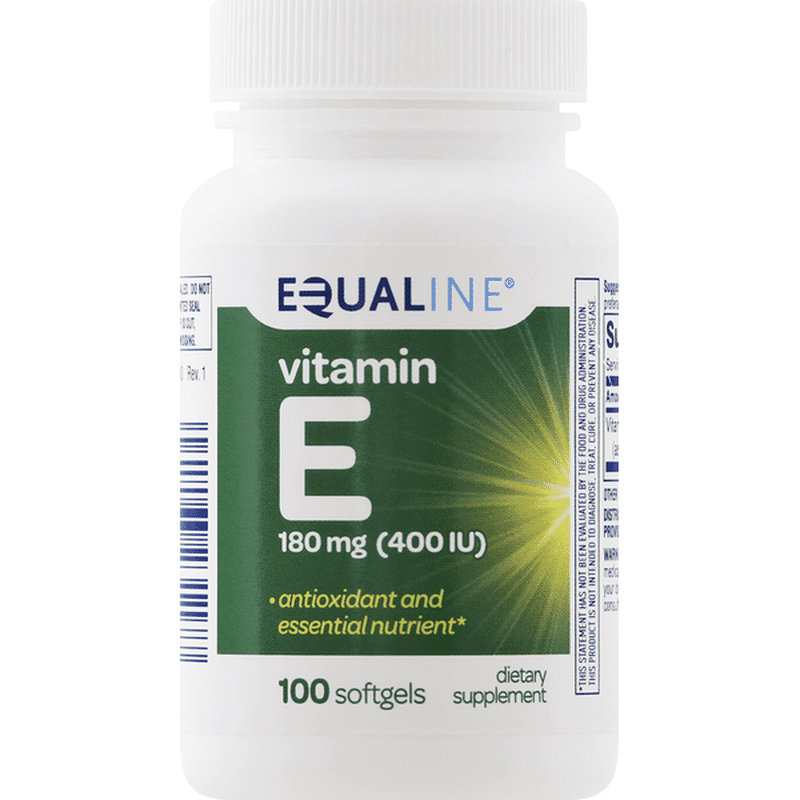 Equaline Vitamin E, 180 mg, Softgels (100 each) - Instacart