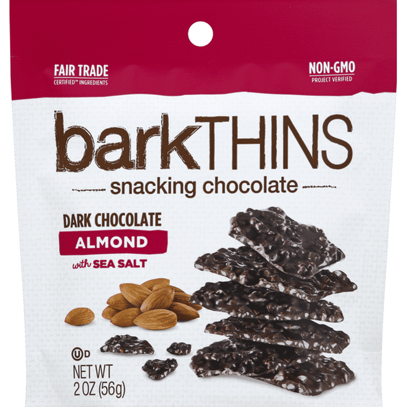 barkTHINS Snacking Chocolate, Dark Chocolate, Almond (2 oz) - Instacart