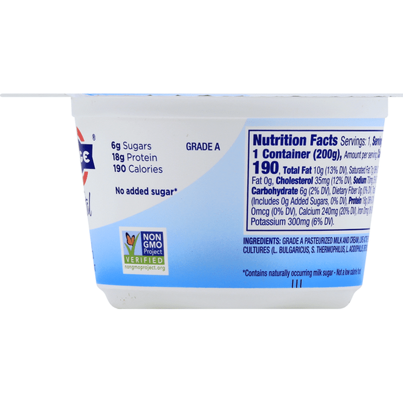 FAGE Total All Natural Whole Milk 5% Milkfat Greek Strained Yogurt (200 ...