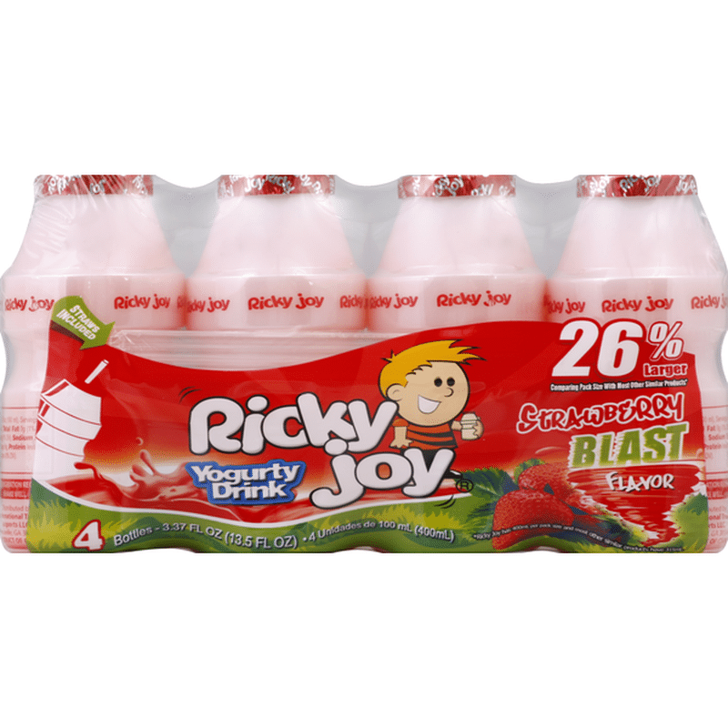 Ricky Joy Yogurty Drink, Strawberry Blast (4 each) - Instacart