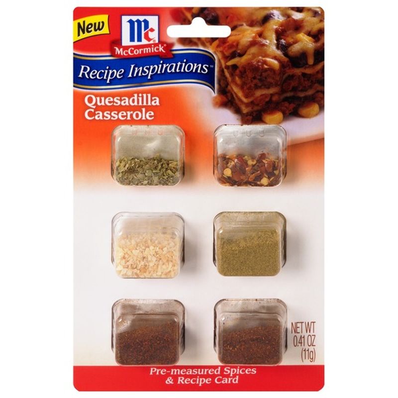 McCormick® Quesadilla Casserole Pre-Measured Spices & Recipe Card (0.41 ...