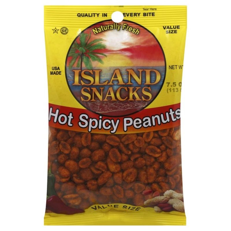 Island Snacks Peanuts, Hot Spicy, Value Size (7.5 oz) - Instacart