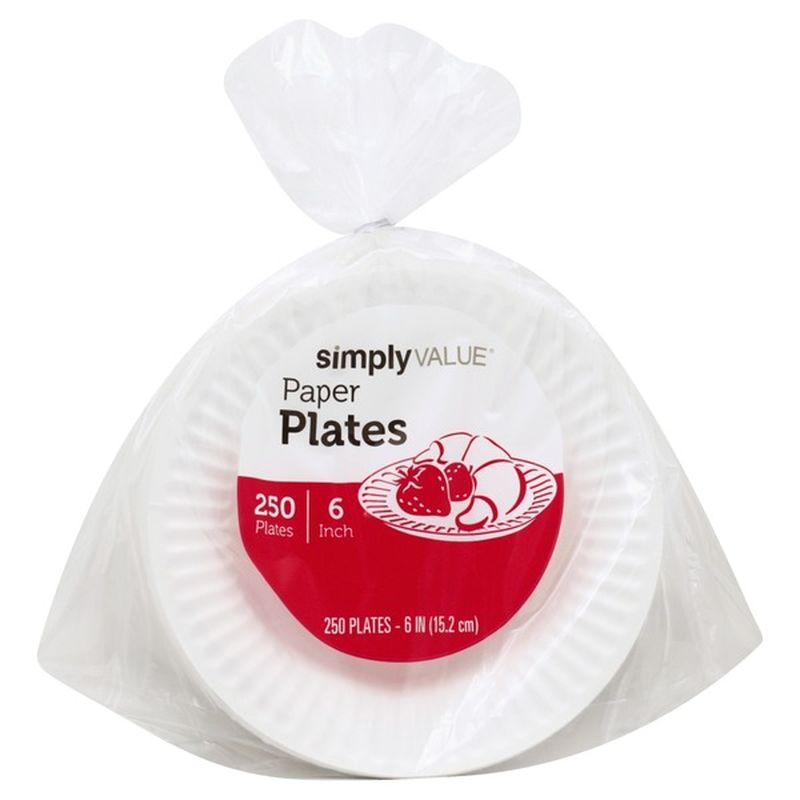 Simply Value Paper Plates, 6 Inch (250 each) - Instacart