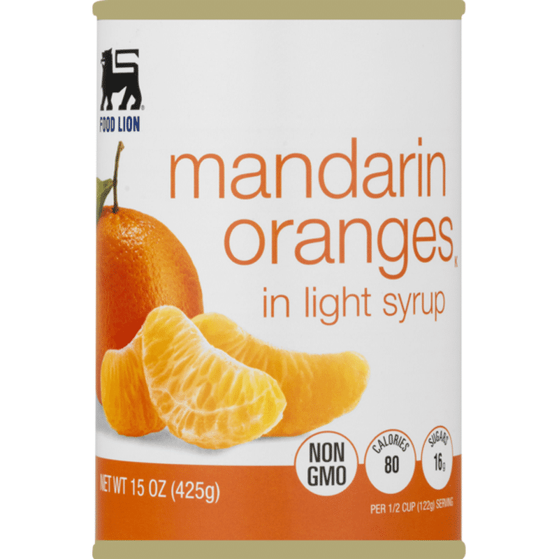Food Lion Oranges, Mandarin, in Light Syrup, Can (15 oz) - Instacart
