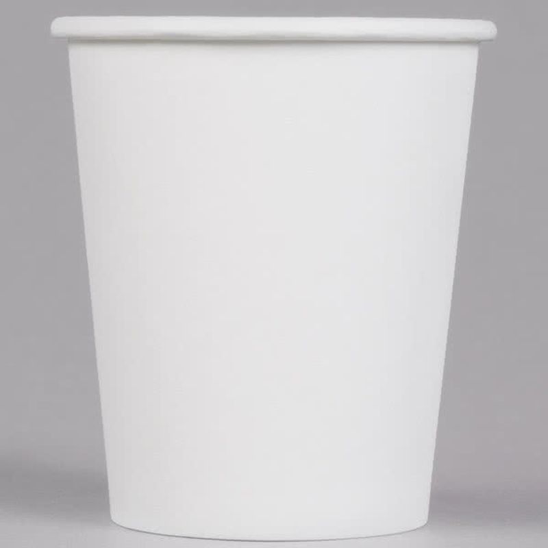Sunset Brands 8 Ounce White Compostable Plastic Hot Cups (50 ct ...