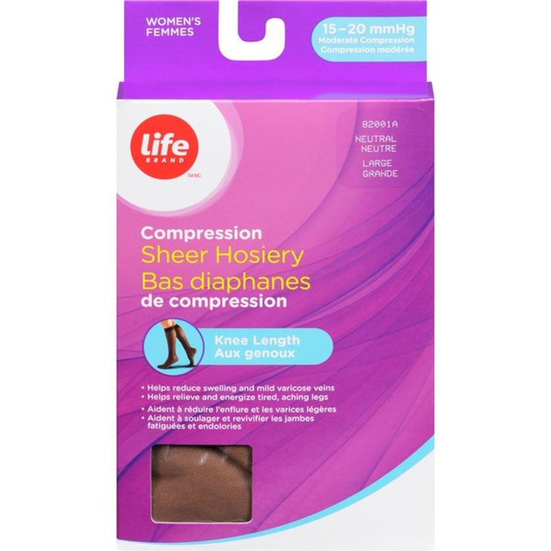 Life Brand K H Large 15-20 mmHg Compression Socks 82001A (each) - Instacart