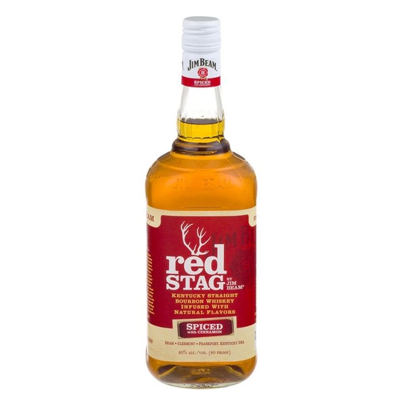 Jim Beam Red Stag Spiced with Cinnamon Bourbon Whiskey (1 L) - Instacart