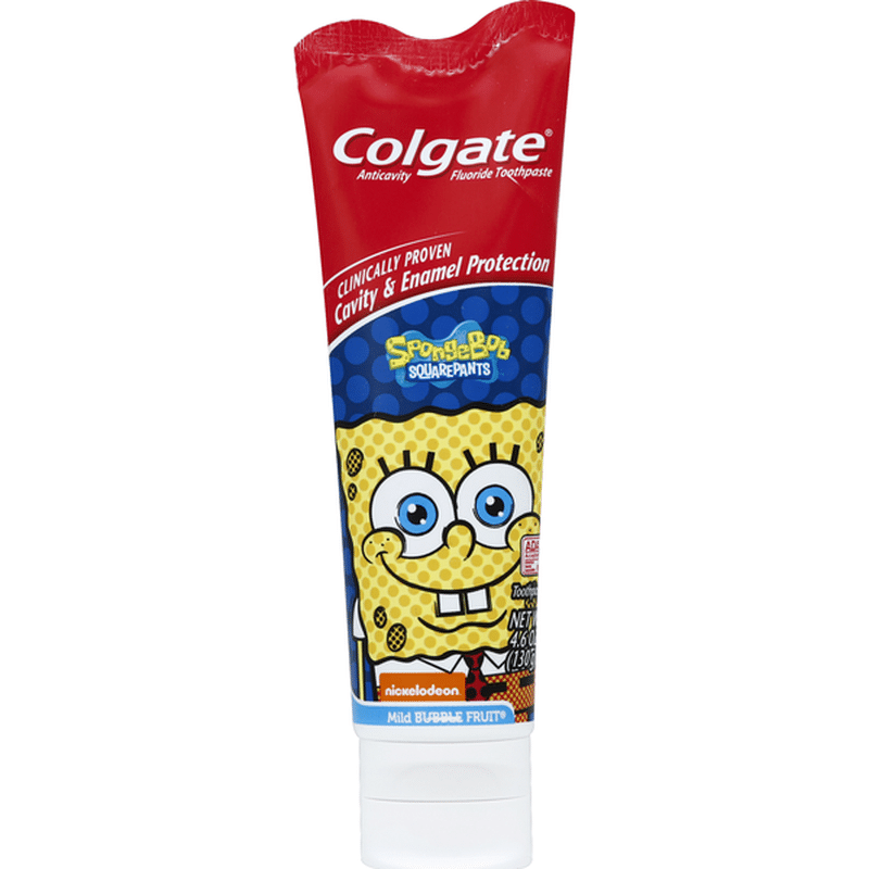 Colgate Toothpaste, Anticavity Fluoride, Nickelodeon SpongeBob ...