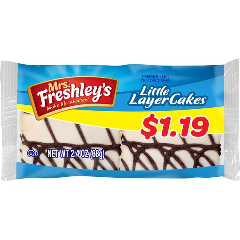 Mrs. Freshley's Little Layer Cakes (2.4 oz) - Instacart