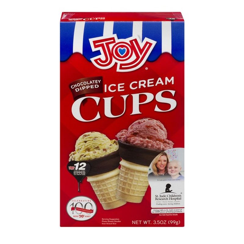 Joy Ice Cream Cups, Chocolate Dipped (3.5 oz) - Instacart