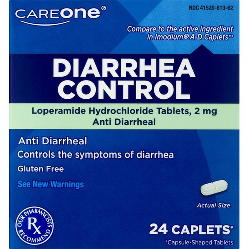 CareOne Diarrhea Control Lopermide Hydochloride Tablets (24 each ...