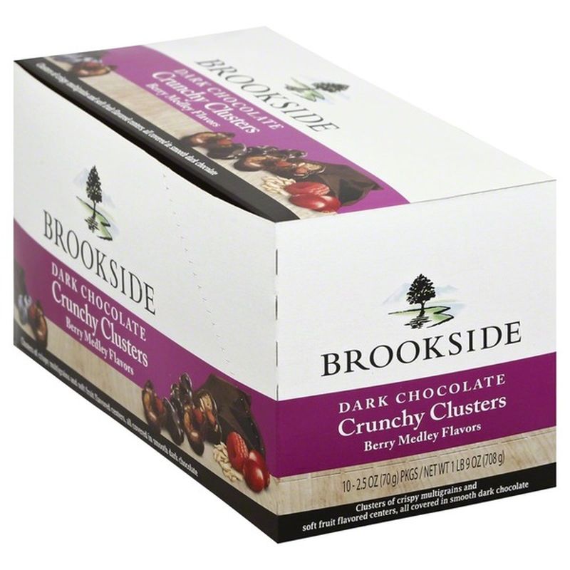 Brookside Crunchy Clusters, Dark Chocolate, Berry Medley Flavors, Box ...