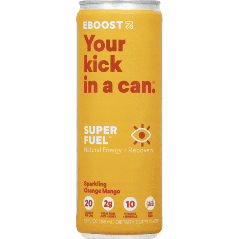 Eboost Energy Drink, Sparkling Orange Mango (12 oz) - Instacart