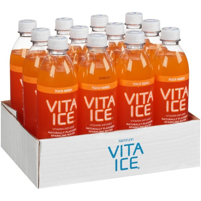 Vita Ice Peach Mango Sparkling Water (17 fl oz) - Instacart