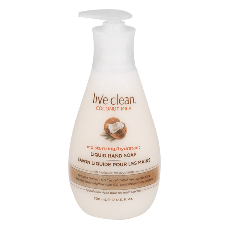 Live Clean Coconut Milk Moisturizing Liquid Hand Soap (500 ml) - Instacart