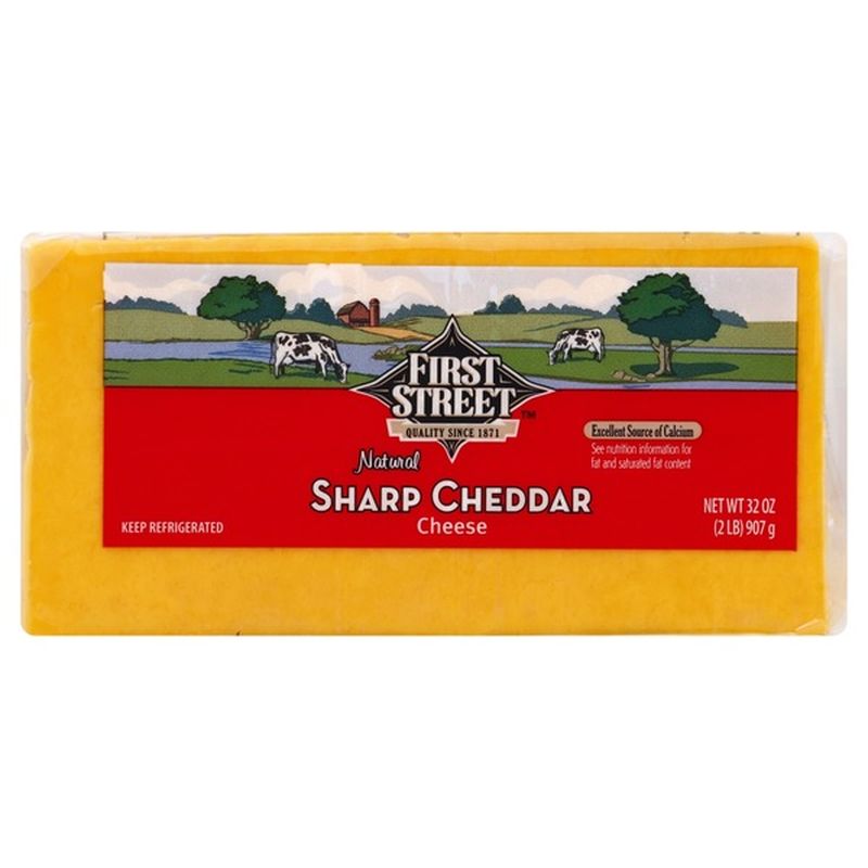 First Street Sharp Cheddar Cheese (2 lb) - Instacart