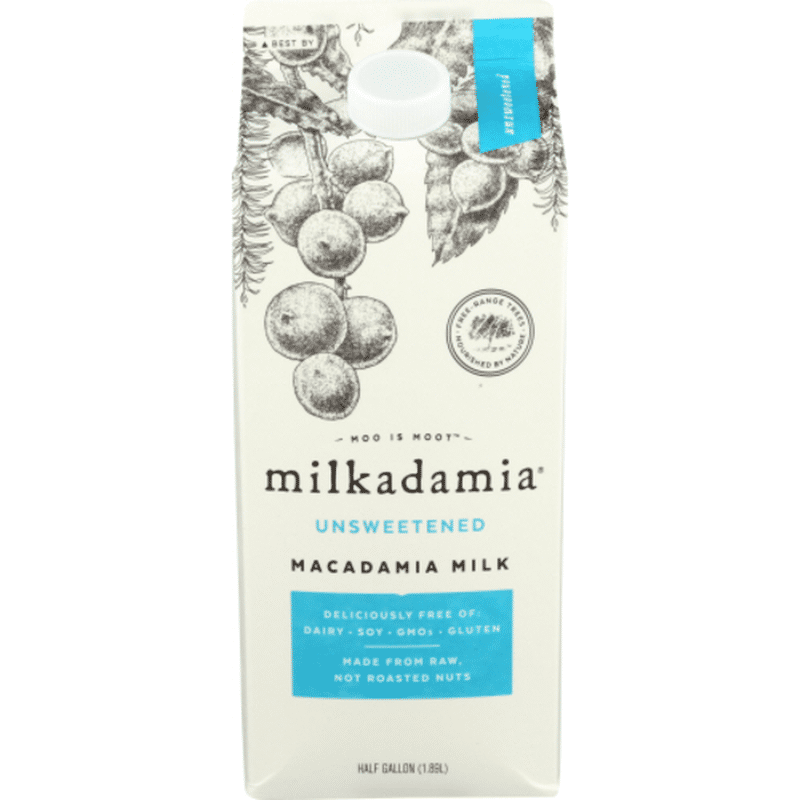 Milkadamia Unsweetened Macadamia Milk (0.5 gal) - Instacart