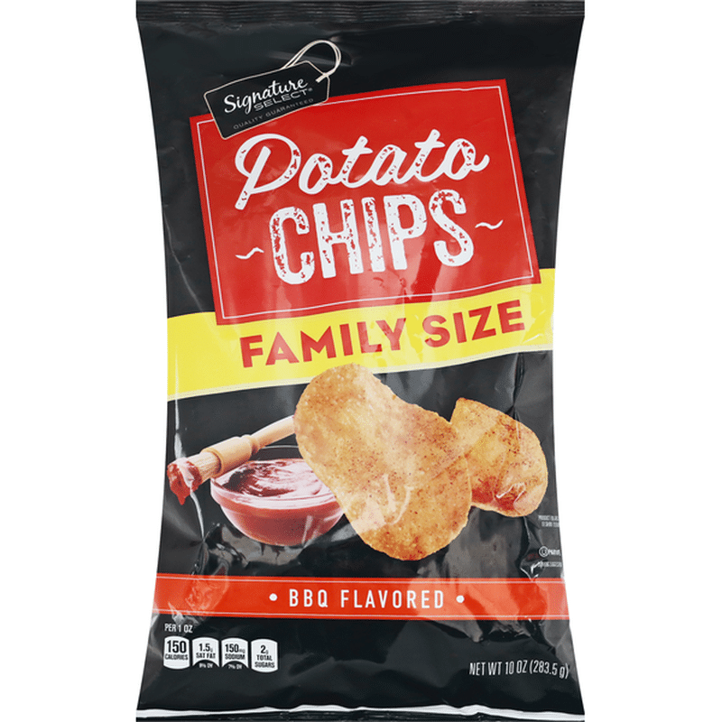 Signature Select Potato Chips, BBQ Flavored, Family Size (10 oz ...