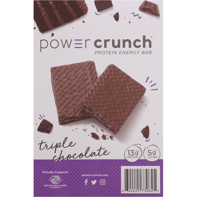 Power Crunch Protein Energy Bar, Triple Chocolate, 5 Pack (1.4 oz ...