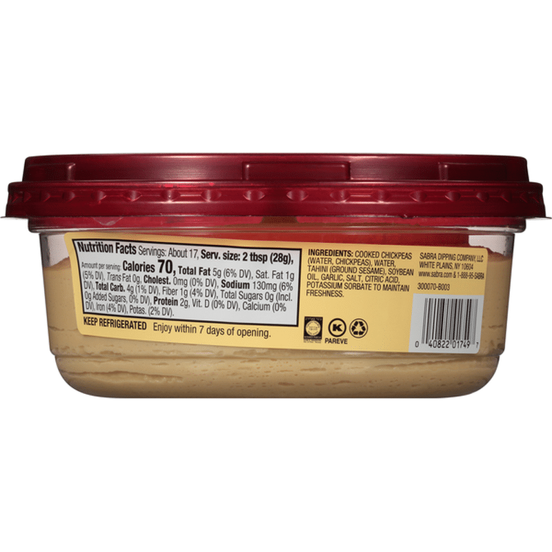 Sabra Family Size Classic Hummus (17 oz) - Instacart