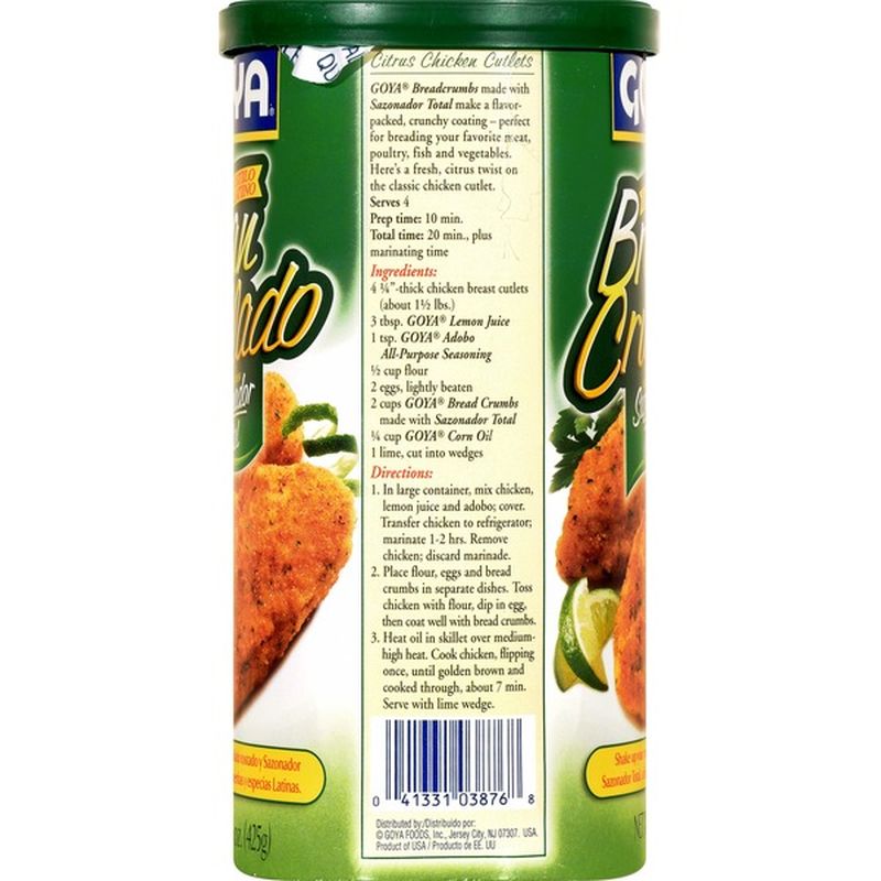 Goya Latin Style Bread Crumbs with Sazonador Total (15 oz) - Instacart