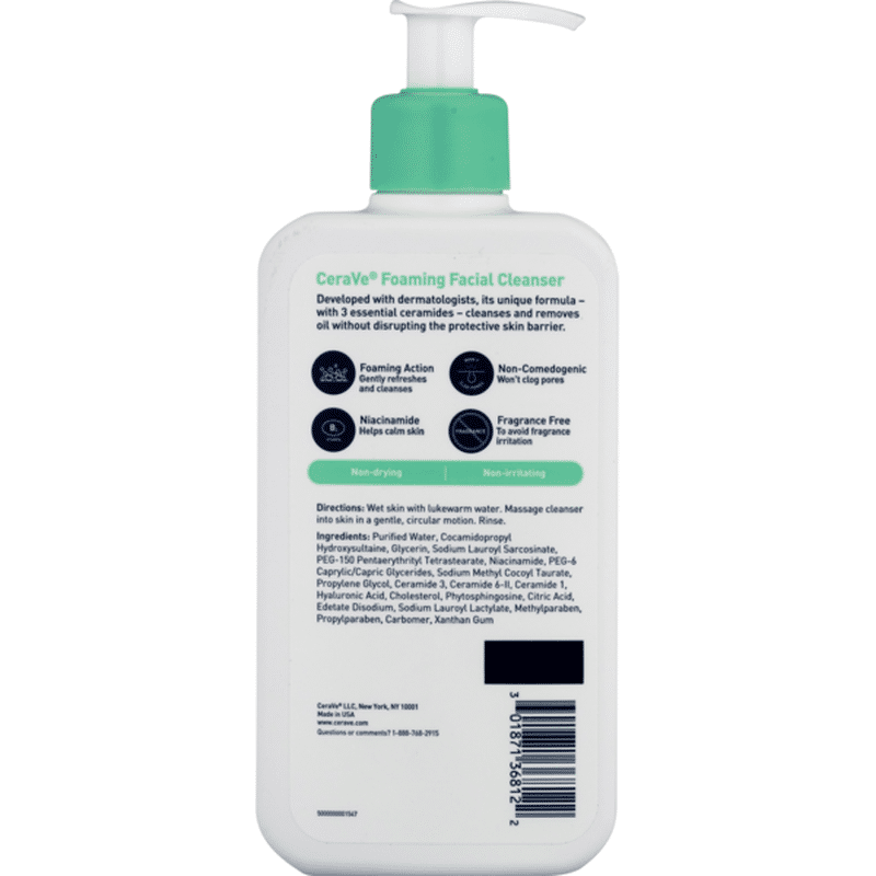 Cerave Facial Cleanser Foaming Oil Control Bottle 12 Fl Oz From Jewel Osco Instacart