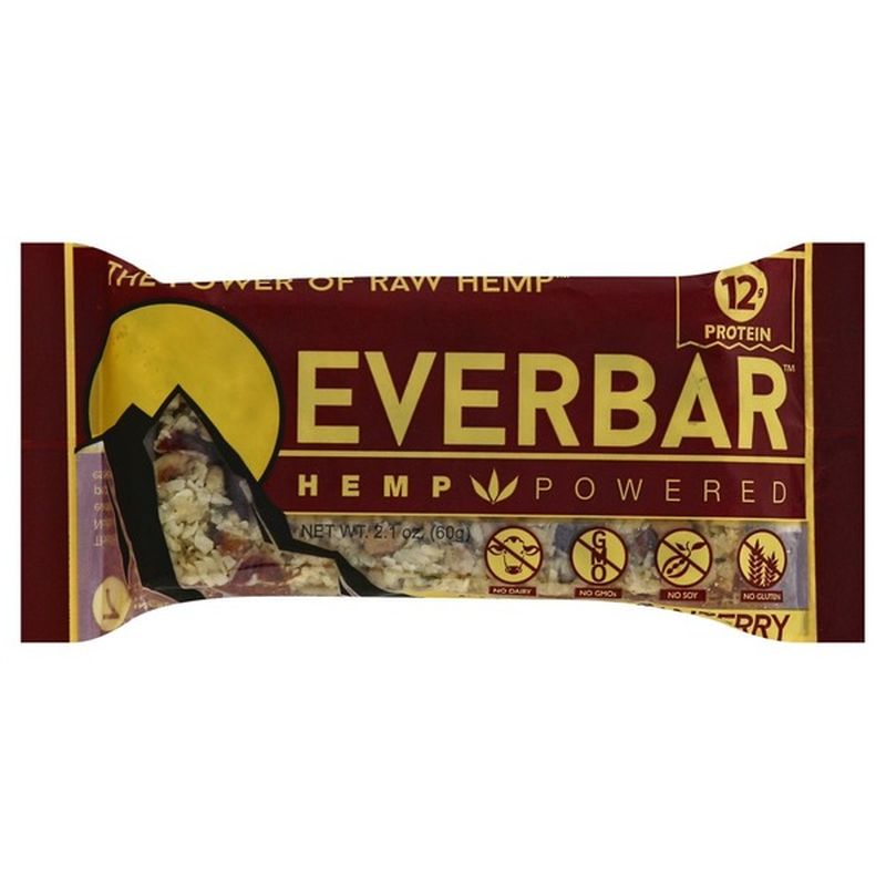 EverBar Hemp Powered Bar, Almond Cranberry (2.1 oz) Delivery or Pickup ...