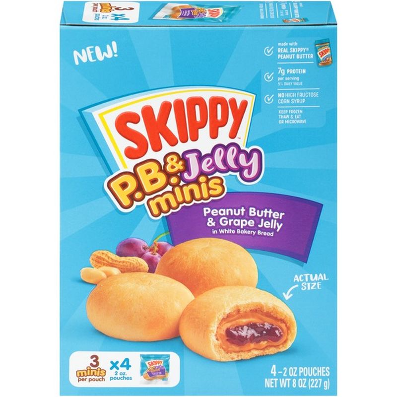 Skippy P.B. and Jelly Minis Peanut Butter and Grape Jelly (2 oz ...