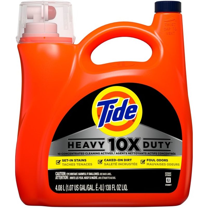 Tide 10x Heavy Duty Liquid Laundry Detergent (138 fl oz) - Instacart