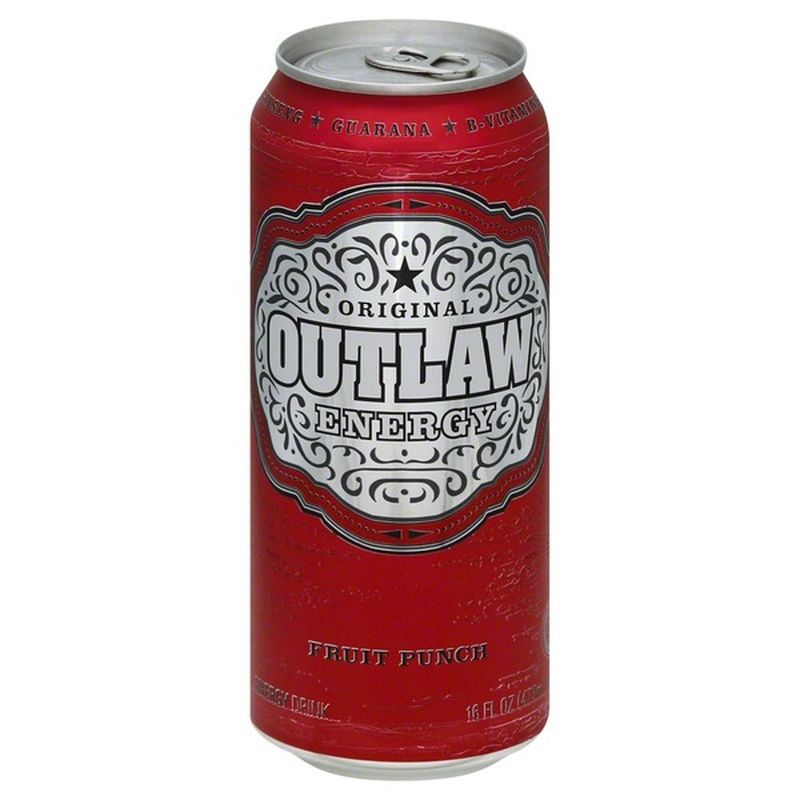 Outlaw Energy Drink, Fruit Punch (16 oz) - Instacart