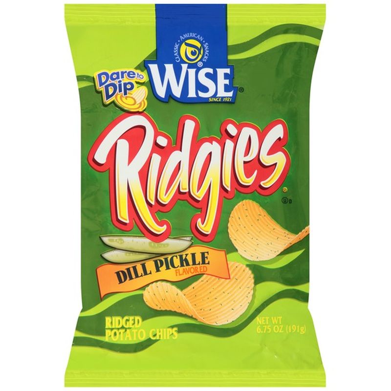 Wise Ridgies Dill Pickle Flavored Ridged Potato Chips (6.75 oz) - Instacart