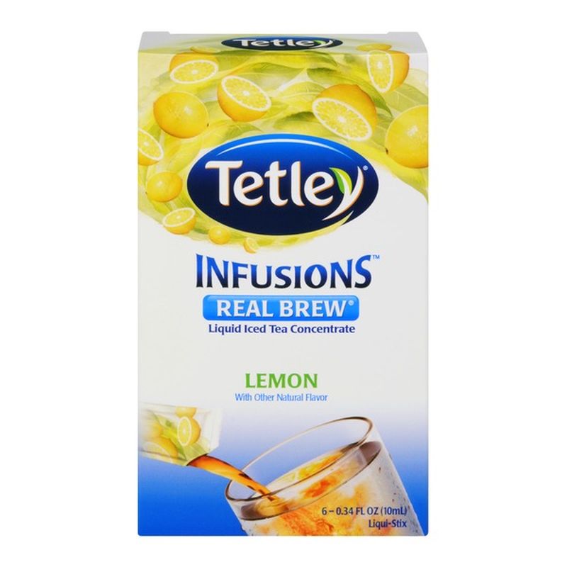 Tetley Infusions Real Brew Lemon Liquid Iced Tea Stix - 6 CT (2.04 oz ...