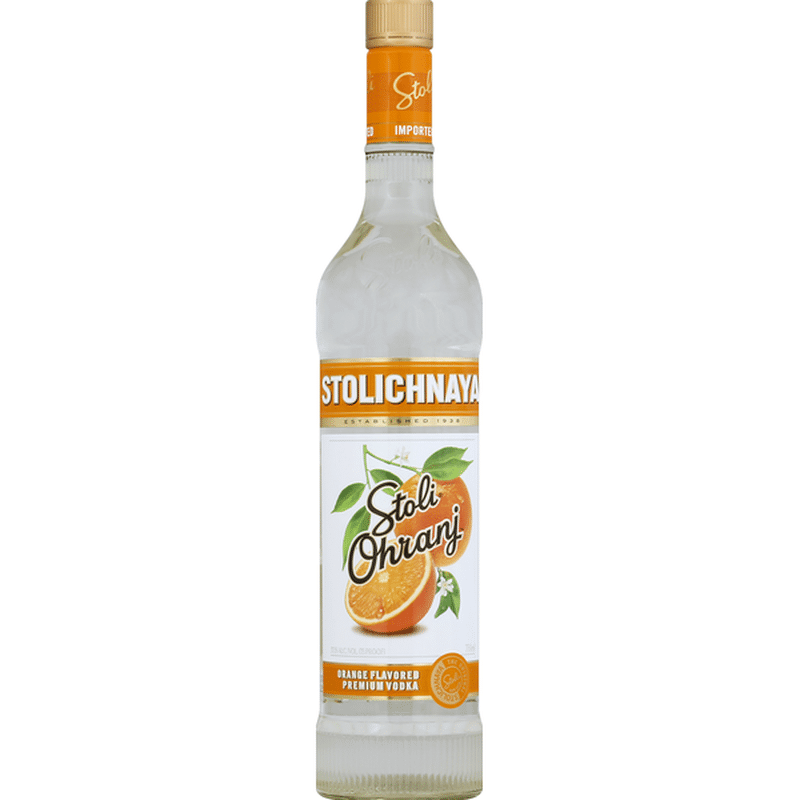 Stolichnaya Vodka, Premium, Stoli Ohranj (750 ml) - Instacart