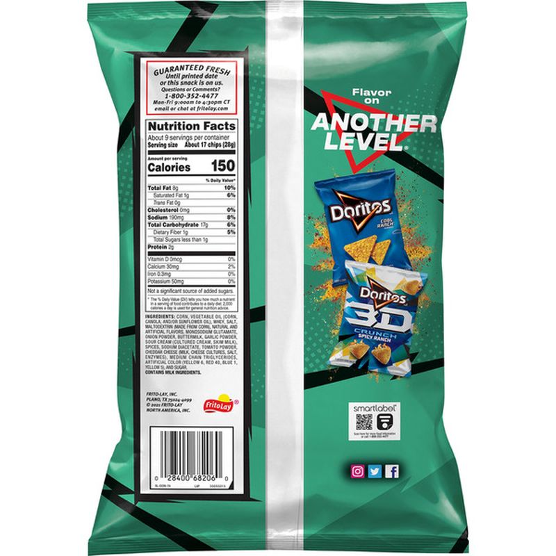 Doritos Tangy Ranch Tortilla Chips (9.25 oz) - Instacart