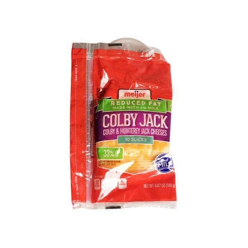 Meijer Colby Jack Reduced Fat Cheese Slices (6.67 oz) - Instacart