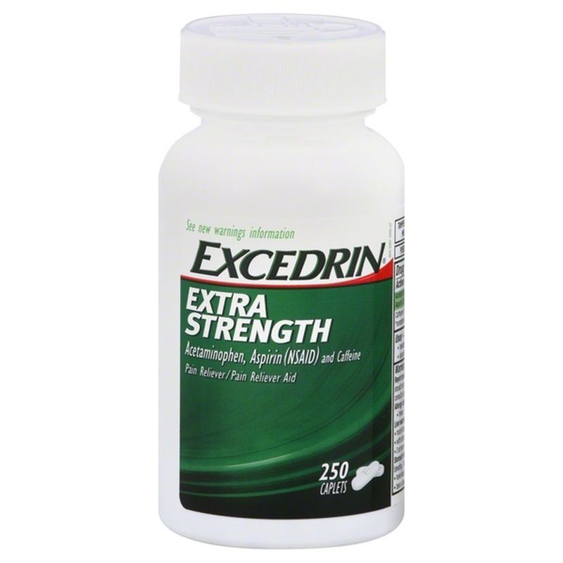 Excedrin Pain Reliever/Pain Reliever Aid, Extra Strength, Caplets (250 ...