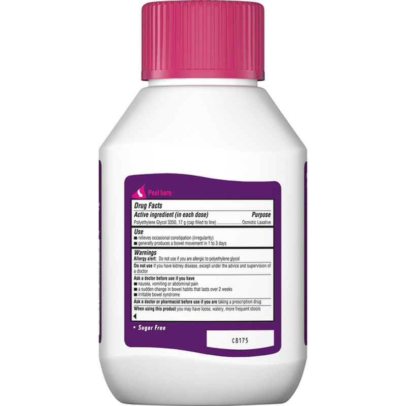 MiraLAX Laxative, Osmotic, Unflavored, Powder (8.3 oz) - Instacart