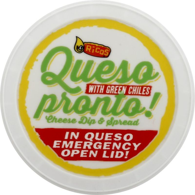 Ricos Cheese Dip & Spread, with Green Chiles, Queso Pronto, Mild (15 oz ...