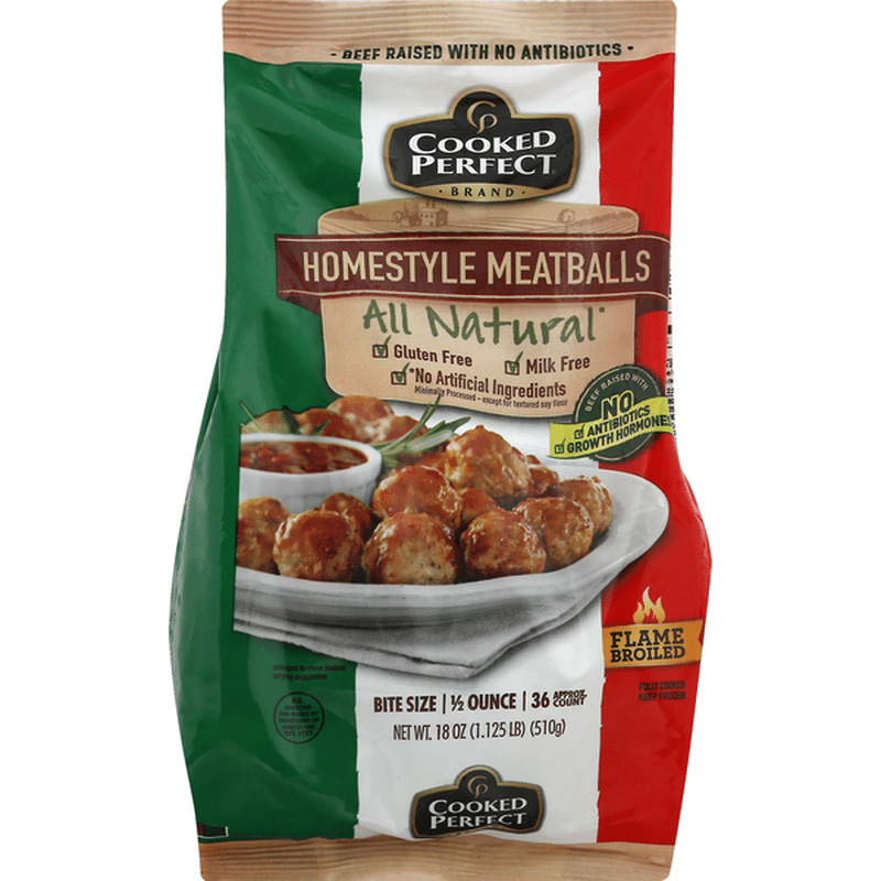 Cooked Perfect Meatballs Homestyle Bite Size 18 Oz Instacart