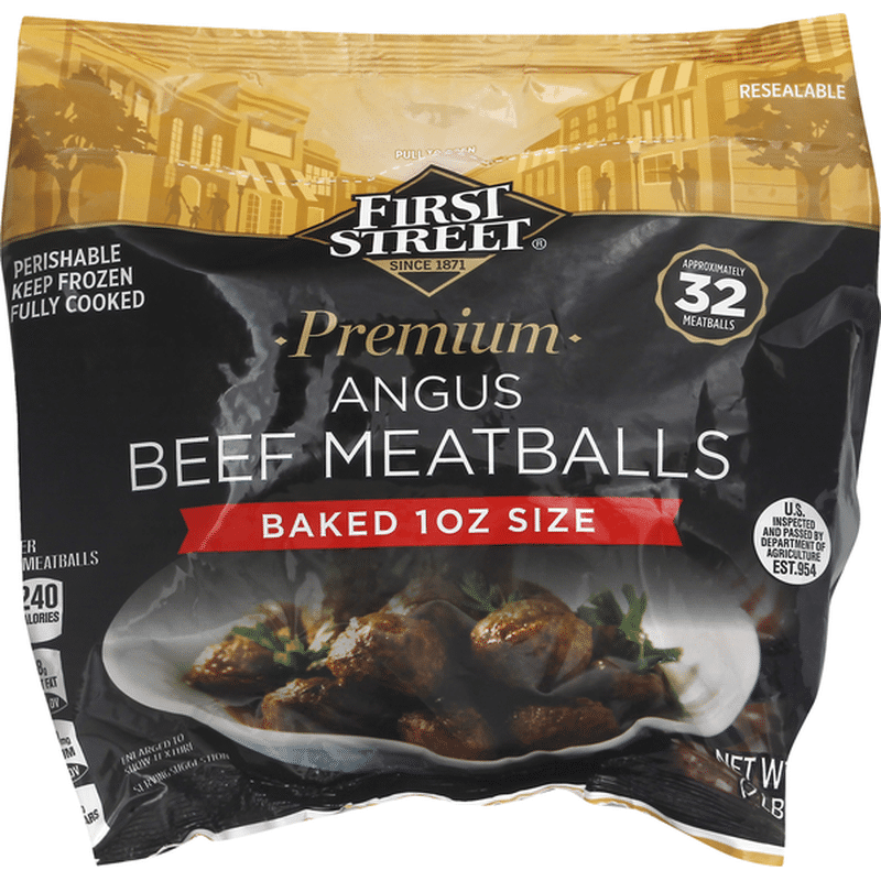 First Street Meatballs, Angus Beef (32 oz) - Instacart