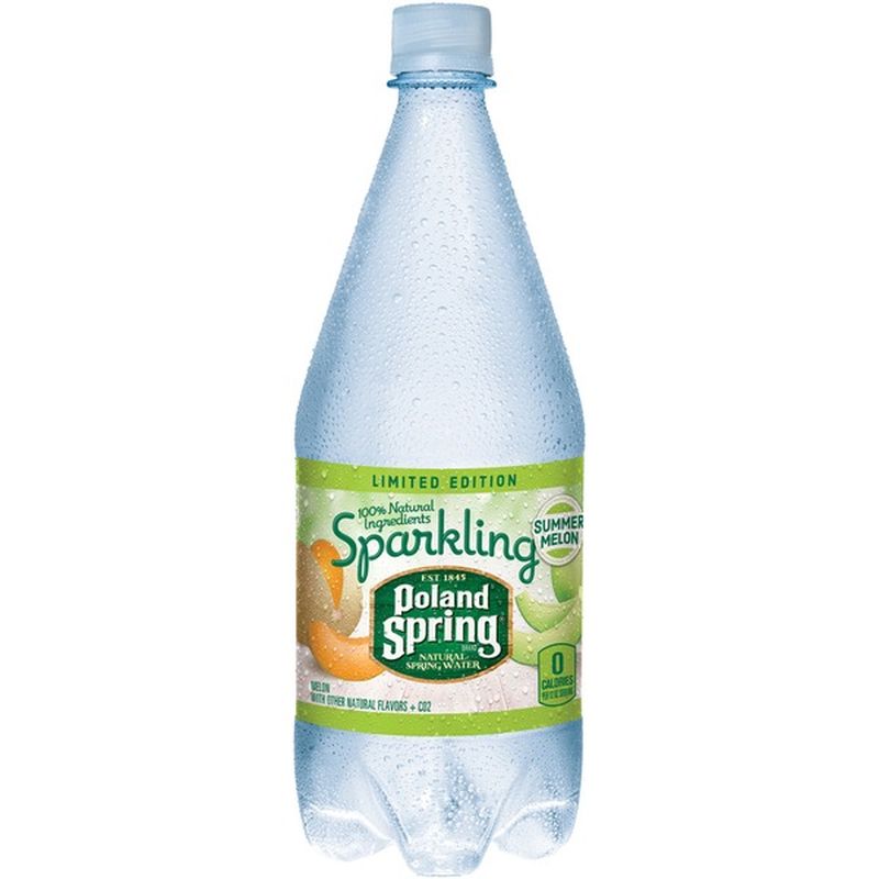 Poland Spring Summer Lemon Sparkling Natural Spring Water (33.8 fl oz ...