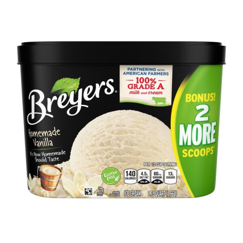 Breyers Ice Cream Homemade Vanilla (56 oz) - Instacart Breyers Ice Cream Homemade Vanilla (56 oz) - Instacart